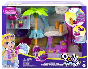 Mattel polly pocket pollyville zábavná automyčka plameňák, hhj05