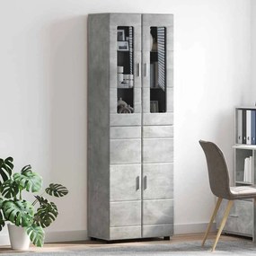 Vysoký bufet FLORIN 60 x 35 x 182 cm Betonově šedá 3397917