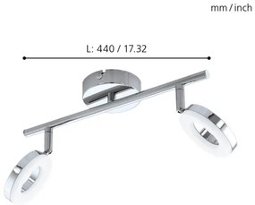 Eglo 94757 - LED koupelnové svítidlo GONARO 2xLED/3,8W/230V IP44