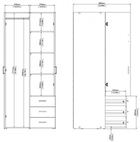 Tvilum Skříň Sid 2d3s 175 bílá