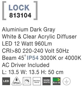 Venkovní LED lampa Lock