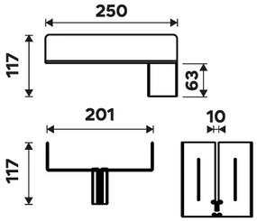Nimco Police na sklo sprchového koutu -