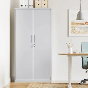 Komoda 80x40x180cm, kov, bílá, AUS-E1115 GREY