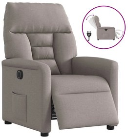 Elektrické polohovací křeslo taupe textil 3303019