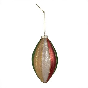 Barevná skleněná vánoční ozdoba - 8*15 cm