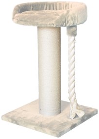 Škrabadlo pro kočky EmaHome CT-96-LB / Deluxe / výška 96 cm / sisalové lano / béžová/přírodní