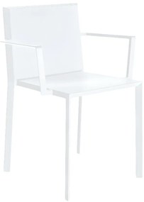 VONDOM Bílá plastová jídelní židle QUARTZ s područkami