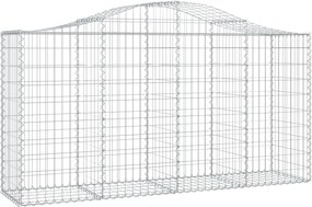 Klenutý gabionový koš 200 x 50 x 100/120 cm pozinkované železo 153395