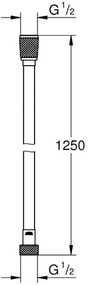 Grohe Vitalioflex Silver Long-Life Sprchová hadice 125 cm, chrom 22110000