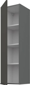 Kuchyňská linka ARIA pi | 300 cm | UNI dvířka | EXTRA VYSOKÁ | ANTIFINGER povrch | antracit/šedá grafit