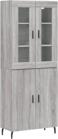 Skříň highboard šedá sonoma 69,5 x 34 x 180 cm kompozitní dřevo 3198231