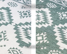 ELLE Decoration, Kusový koberec Gemini 106020 Green z kolekce Elle – na ven i na doma, 80x150, zelená, chodba / předsíň