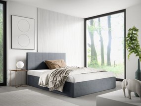 Eka Čalouněná postel SMART 120x200 cm Barva látky Trinity: Černá (Trinity 2316), Úložný prostor: Bez úložného prostoru