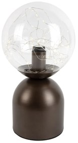 Stolní lampa Hotel Chic tmavě bronzová s čirým sklem vč. světelného kabelu E27 - Pallon Trend
