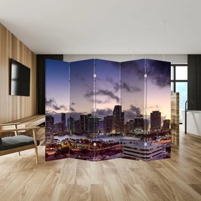 Paraván - Metropole s mrakodrapy (210x170 cm)