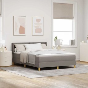 Postel s boxspringem s čelo Taupe 200 x 160 cm textil 3341367