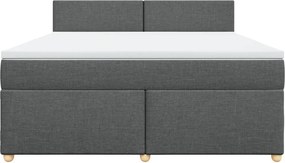 Box spring postel s matrací tmavě šedá 180x200 cm textil 3286753