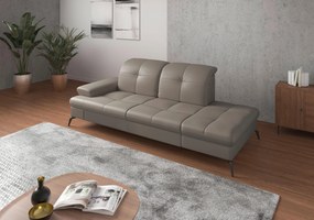 XXXLutz LENOŠKA, kůže, šedá Sit & More - Online Only sedačky - 00014401216X
