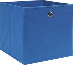 Úložné boxy 4 ks modré 32 x 32 x 32 cm textil 288337