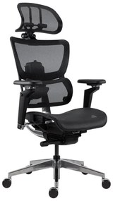 Antares Kancelářská ergonomická židle FIERO — síť, černá, nosnost 150 Kg