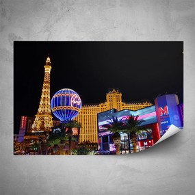 Plakát - Noční Las Vegas (60x40 cm) - PopyDesign
