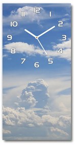 Wallmuralia Nástěnné hodiny tiché Mraky na nebi 30x60 cm