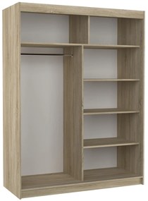 Šatní skříň s posuvnými dveřmi Renzo - 150 cm Barva: dub Sonoma