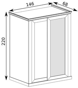 Ložnice Antica K | sestava B | 5 dílů | kraft zlatý
