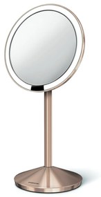 Kosmetické zrcátko Simplehuman - Sensor Tru-lux LED osvětlení, 10x zvětšení, AKU ROSE GOLD