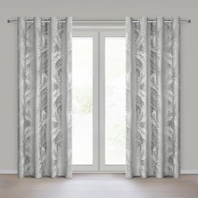 ZATEMŇOVACÍ ZÁVĚS NA KROUŽCÍCH VERA 140X250 CM LISTY