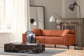 Hanah Home Třímístná pohovka PETRA oranžová 212 cm 560ARE1528