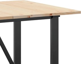 Jídelní stůl s O rámem 160 x 80 x 75 cm borové dřevo a ocel 3282677