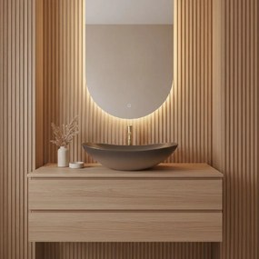 Rea Royal, umyvadlo na desku 620x360x160 mm, béžová-hnědá, REA-U0626