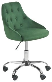 Sametová kancelářská židle zelená PARRISH Beliani
