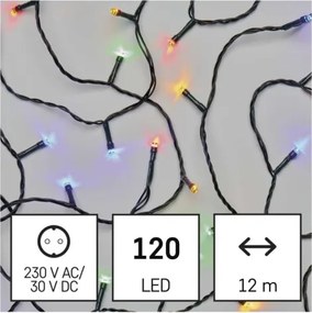 Vánoční osvětlení EMOS D4AM08 ZY1451 120 LED řetěz 12m multicolor programy