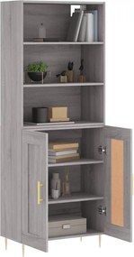 Skříň highboard šedá sonoma 69,5 x 34 x 180 cm kompozitní dřevo 3189947
