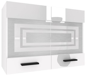 Kuchyňská skříňka Belini horní 80 cm bílý lesk  INF SGW80/3/WT/W/0/B1