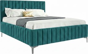 Eka Čalouněná postel INTIMA+ 120x200 cm Barva látky Trinity: Černá (Trinity 2316), Úložný prostor: Bez úložného prostoru, Barva nožek postele: Černá
