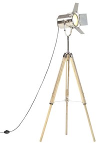 vidaXL Stojací lampa na stativu masivní mangovníkové dřevo 140 cm