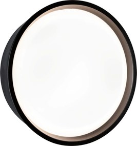P 94696 LED venkovní nástěnné svítidlo Platomo IP44 kruhové 180mm 3000K 14,5W 230V černá umělá hmota - PAULMANN
