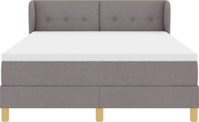 Postel s boxspringem s čelo Taupe 160 x 200 cm textil 3340224