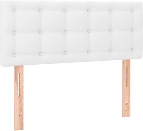 Box spring postel s matrací bílá 120x200 cm umělá kůže 3141114