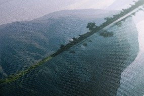 Obraz malovaná scenérie horského jezera Varianta: 120x80