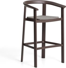 Hnědá dřevěná zahradní barová židle Erice – Kave Home