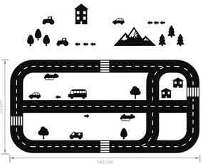 Dětská samolepka na podlahu AUTODRÁHA