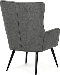 Relaxační křeslo ušák WIPPY - šedá látka