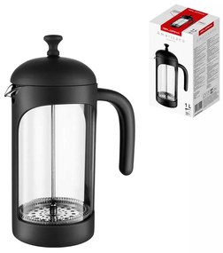 Konvice na kávu nebo čaj se sítkem Florina 1000 ml černá pro tzv. French press