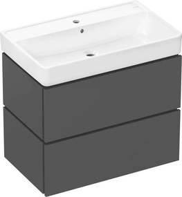 Hansgrohe Xilesa E - Skříňka s umyvadlem, 78x73x48 cm, 2 zásuvky, břidlicová matná šedá 54397760