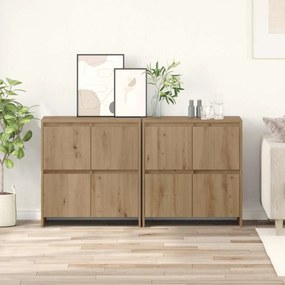 Konzole 2 ks dub artisan 70 x 41 x 75 cm Kompozitní dřevo 3393515
