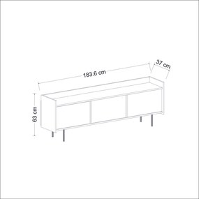 Kalune design TV stolek ATLAS bílý
